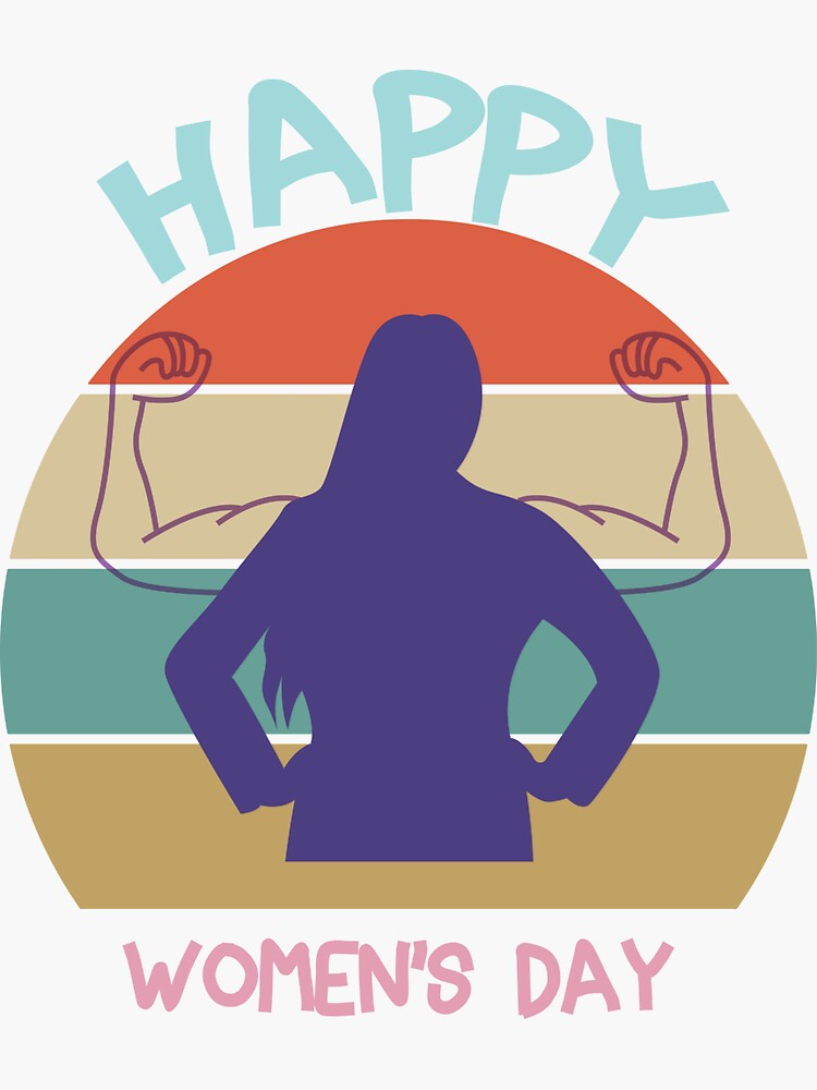 "Happy International Women's Day March 8 Essential Vintage" Sticker by ...