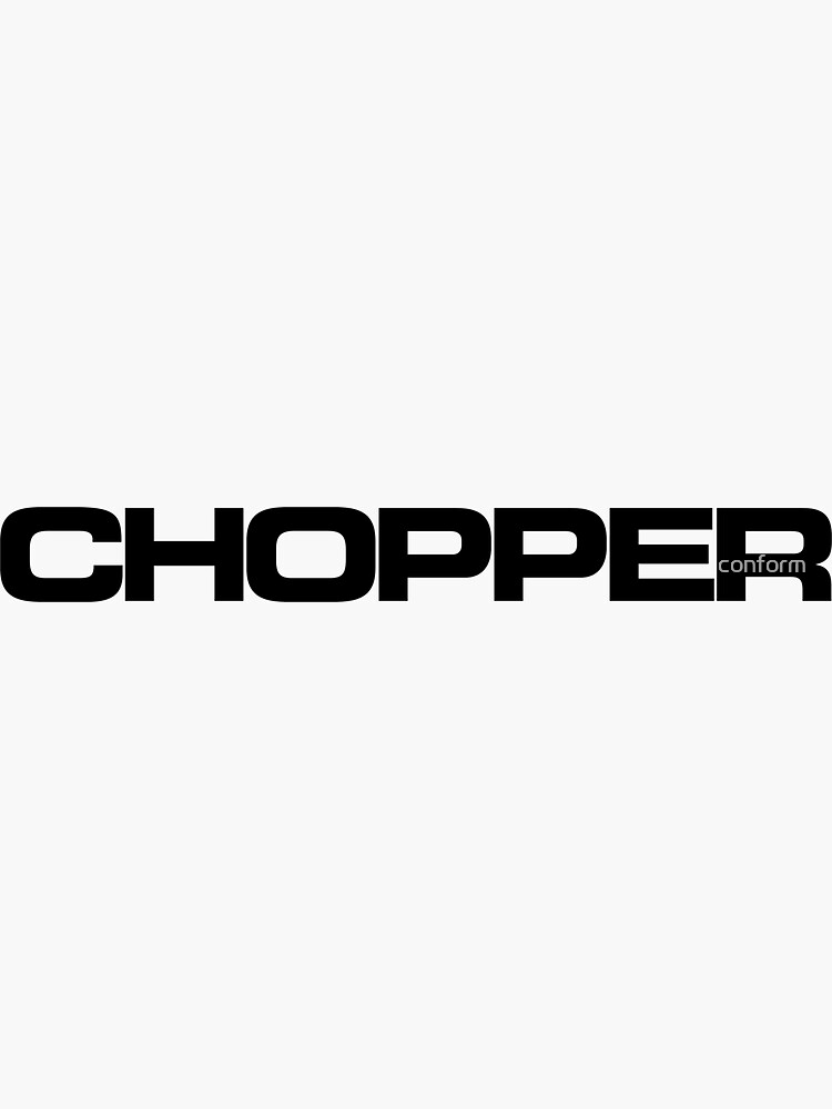 "Chopper logo (black)" Sticker by conform | Redbubble