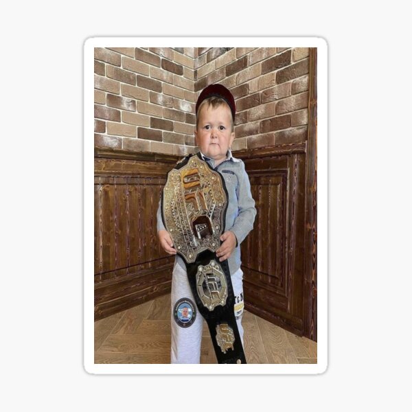"Hasbulla World Title Champ" Sticker by BitternotMeme | Redbubble