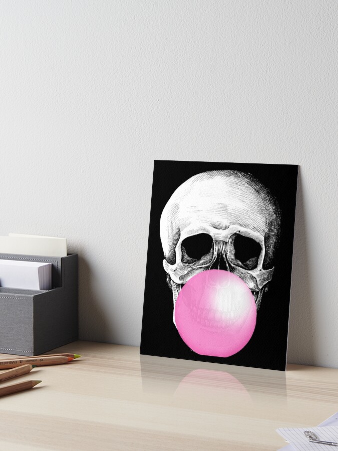 "Skull Blowing Bubble Gum" Art Board Print for Sale by LesliexWiggins ...