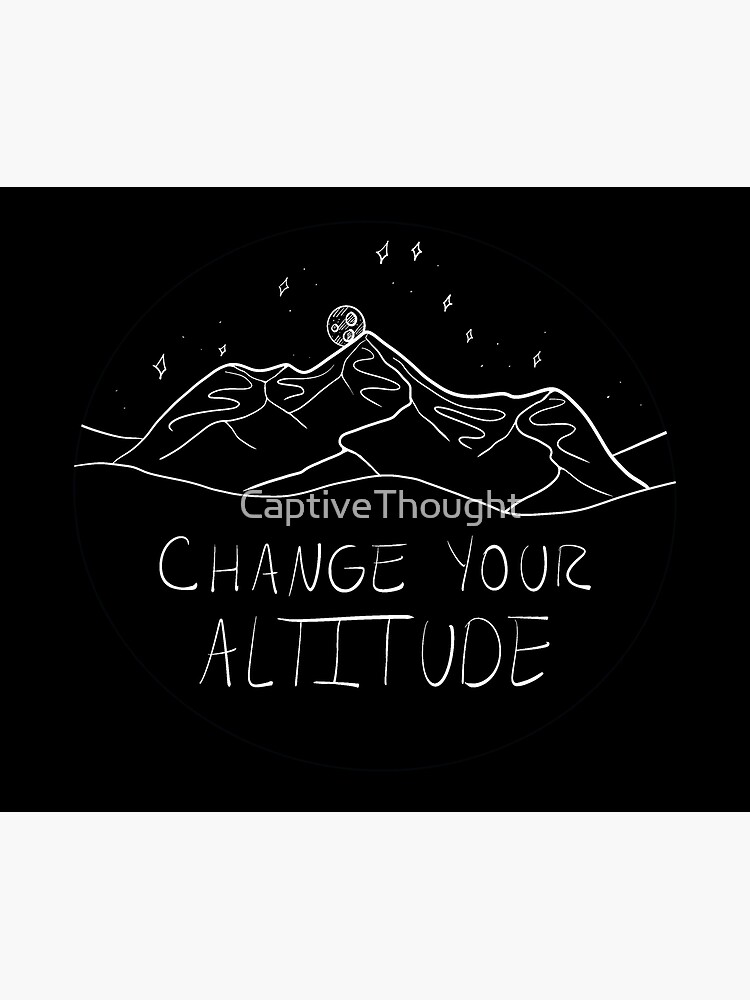 "Motivational mountain pun - positive thinking art" Poster by ...