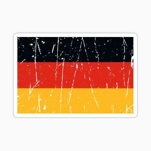 "Scratched German Flag " Sticker for Sale by FunnyD3sign | Redbubble