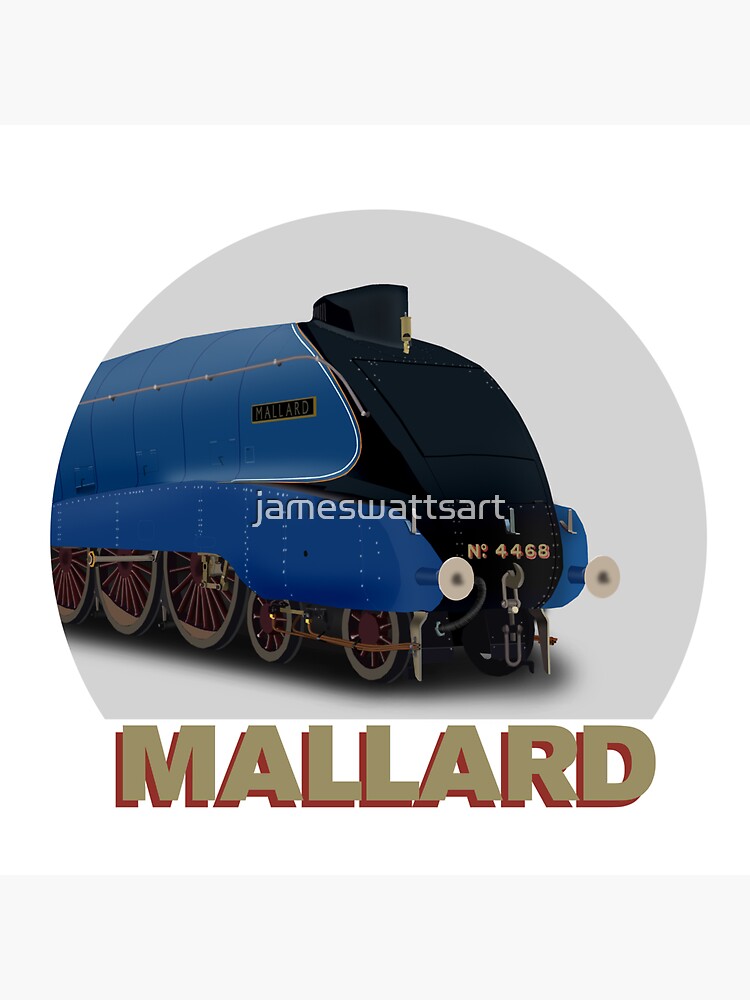 "LNER No 4468 Mallard Steam Train" Sticker by jameswattsart | Redbubble
