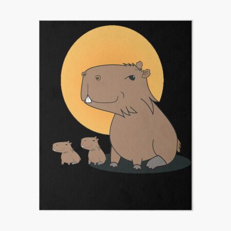 "capybara family, capybara family tree" Art Board Print for Sale by ...