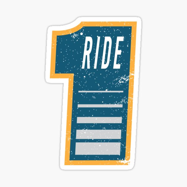 "No. 1 Ride - Motorcycle" Sticker by chgcllc | Redbubble
