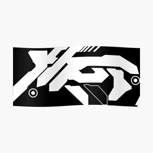 "Techwear logo shape white " Poster for Sale by Dr-Evil | Redbubble