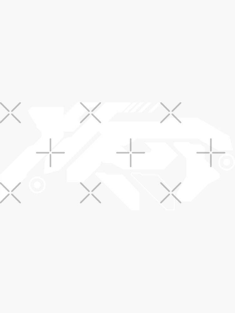 "Techwear logo shape white " Sticker by Dr-Evil | Redbubble