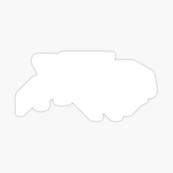 "Techwear logo shape white " Sticker by Dr-Evil | Redbubble