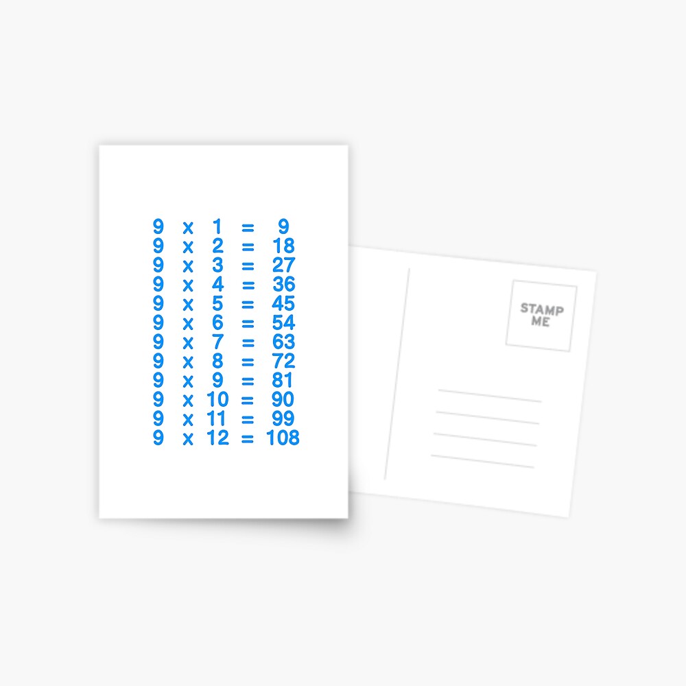 9 X Table Nine Times Table Learn Multiplication Tables For Kids Blue 9-x-table-nine-times-table-learn-multiplication-tables-for-kids-blue