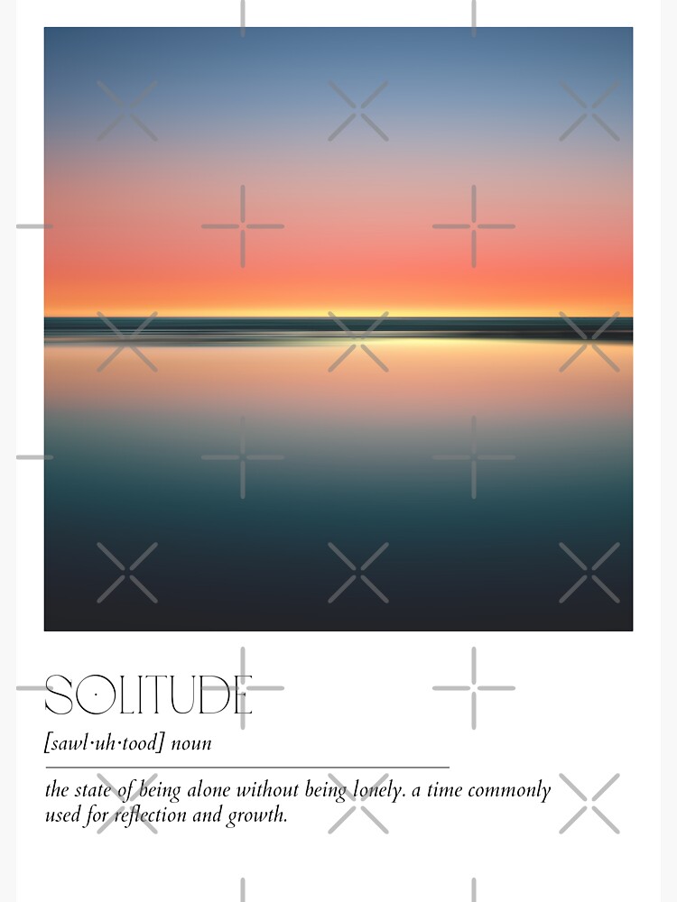 "Solitude Definition" Sticker for Sale by gatestucker | Redbubble