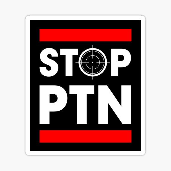 "STOP PTN" Sticker for Sale by netrok | Redbubble
