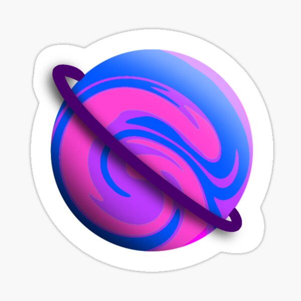 "Bisexual Pride Planet" Sticker for Sale by Doodles602 | Redbubble