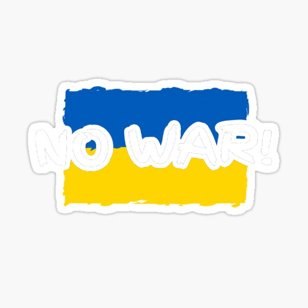 "No War Ukraine" Sticker for Sale by Kolsab | Redbubble