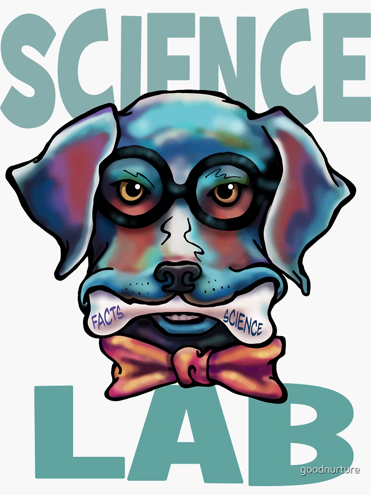 "Science Lab Dog" Sticker for Sale by goodnurture | Redbubble