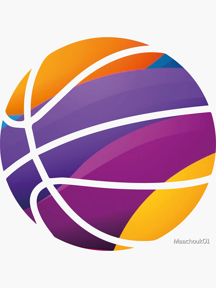 "Geometric Basketball Shape Low Poly Basketball Gift" Sticker for Sale ...