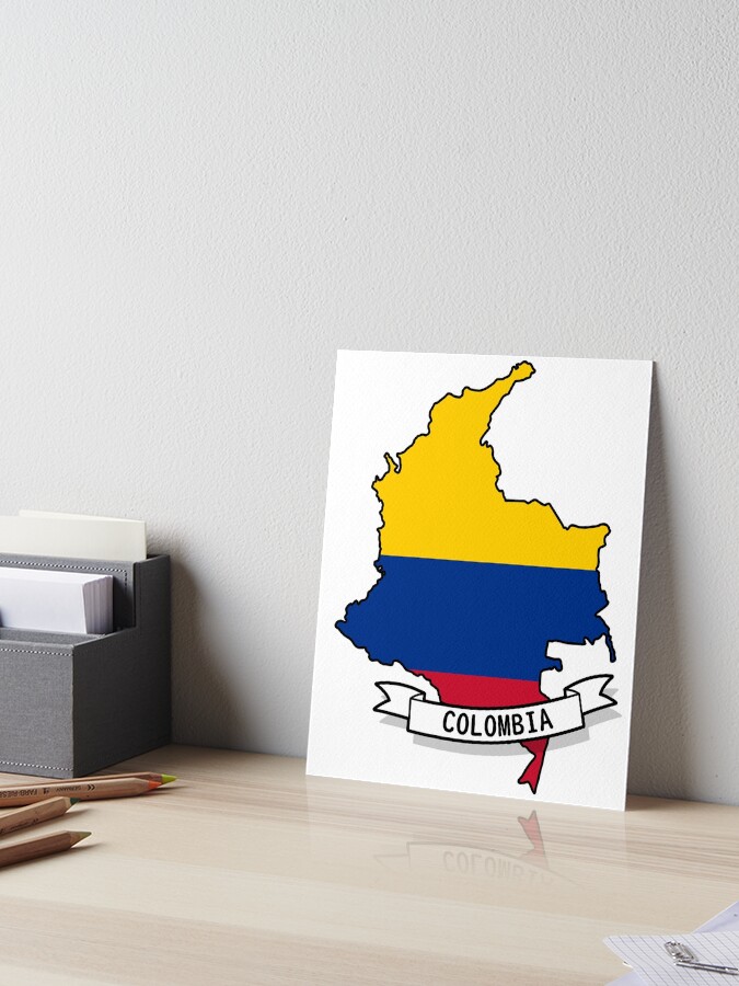 "Colombia Flag Map" Art Board Print for Sale by Koi-Art | Redbubble