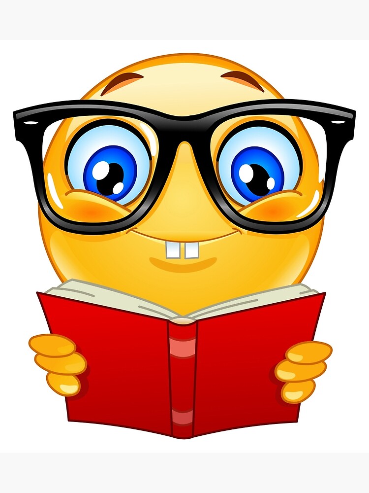 "Nerdy emoji" Art Print for Sale by DusicaP | Redbubble