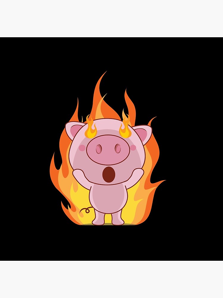 "Peppa Pig with fire" Poster for Sale by moradb05 | Redbubble