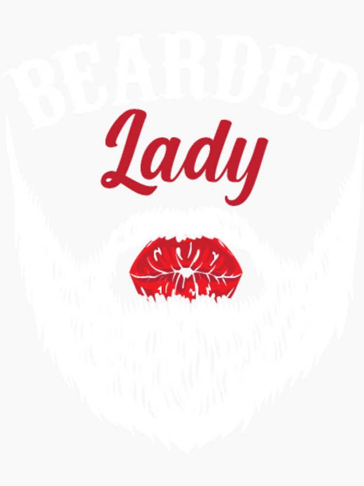 "Bearded Lady Transgender Pride Mustache" Sticker by ClamenTaon | Redbubble