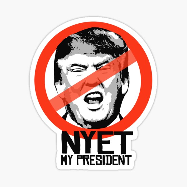 "NYET MY PRESIDENT" Sticker by popdesigner | Redbubble