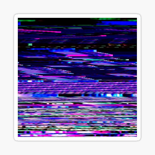 "Multi Colored Glitch" Sticker by thundercloset | Redbubble