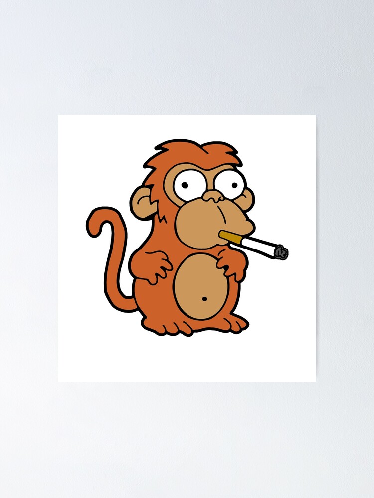 "Simpsons Lionel Hutz Smoking Monkey" Poster for Sale by OliviaMutante ...