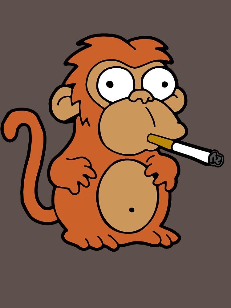 "Simpsons Lionel Hutz Smoking Monkey" T-shirt for Sale by OliviaMutante ...