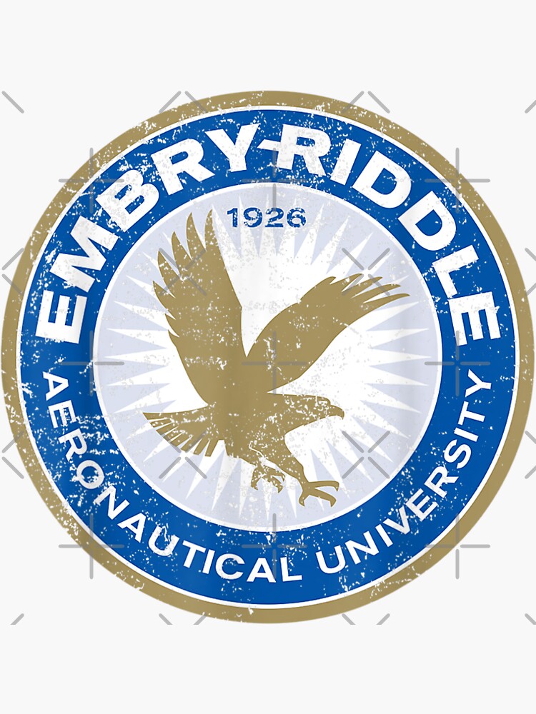 "Embry Riddle Logo " Sticker by VossCo | Redbubble