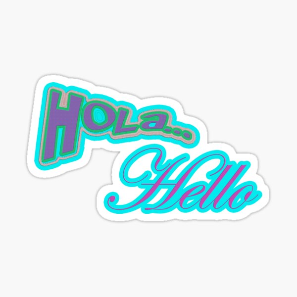"Hello Hello" Sticker by Pabjojot | Redbubble