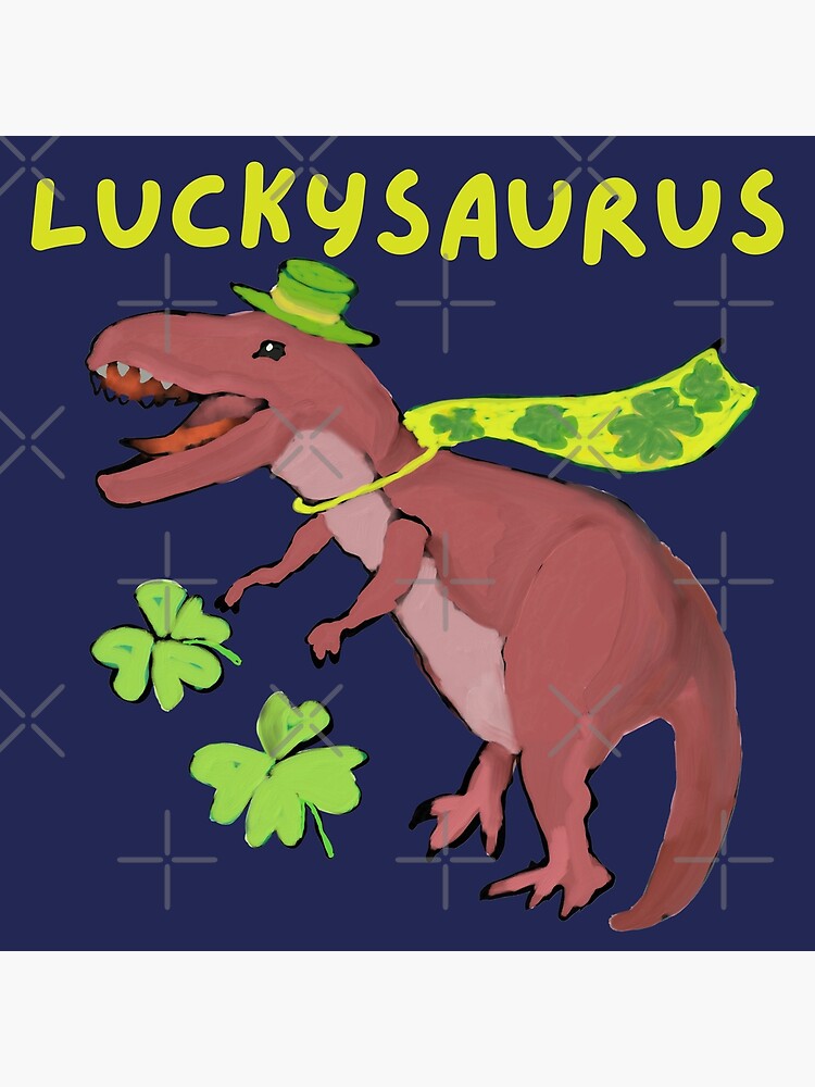 "Dinosaur St Patricks Day Boys Men T rex Luckysauru Shamrock" Poster by ...