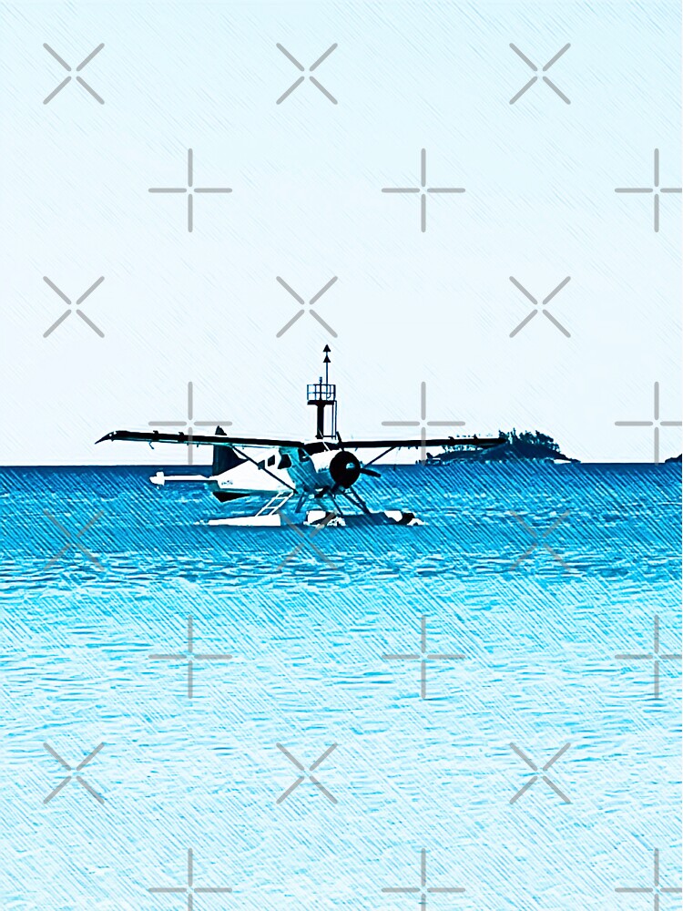 "Seaplane above the Ocean" Sticker by wilaiwanschultz | Redbubble