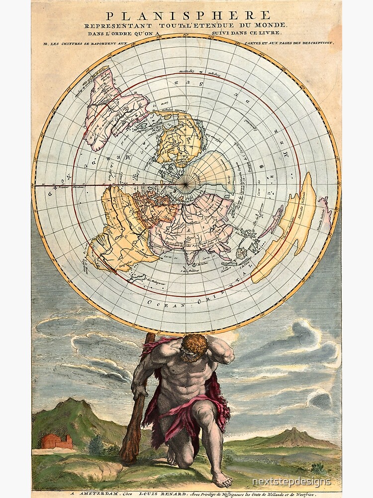 World Map Planisphere, 1715 by Louis Renard Premium Matte Vertical ...