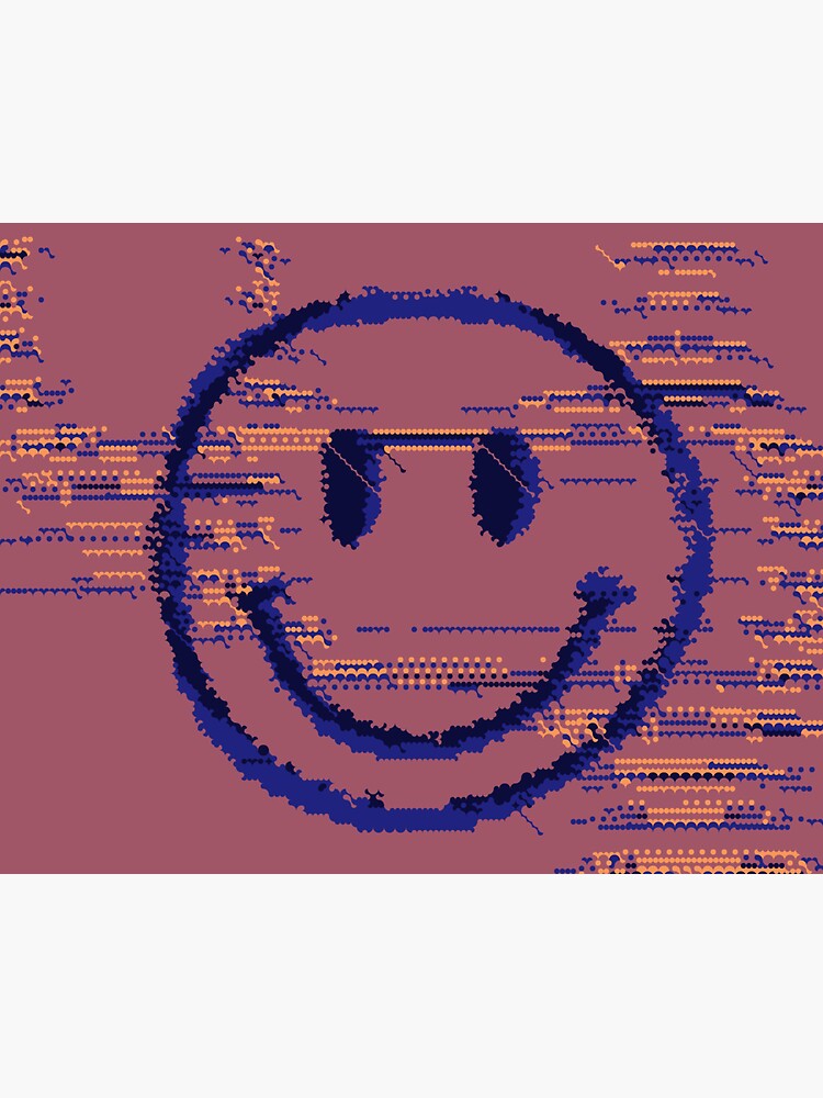 "Smiley Face glitch" Sticker by outkast-oasis | Redbubble