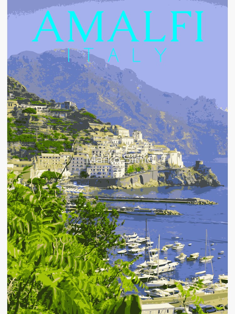 "Amalfi Coast" Sticker by Mark0S1mic | Redbubble