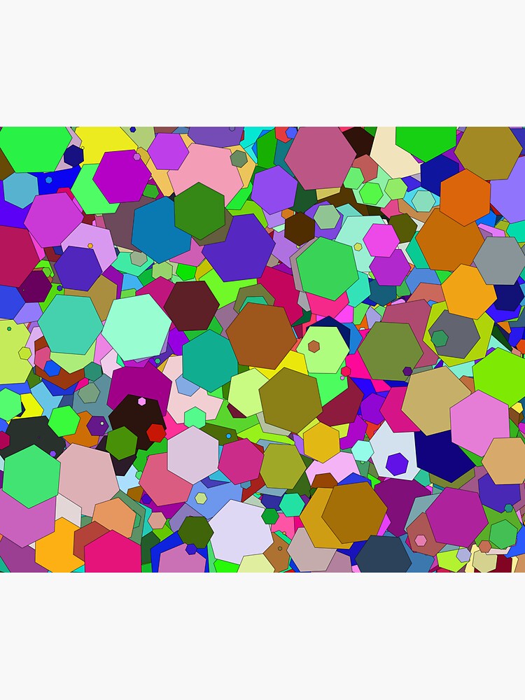 "Stacked Hexagons 001" Sticker by rupertrussell | Redbubble