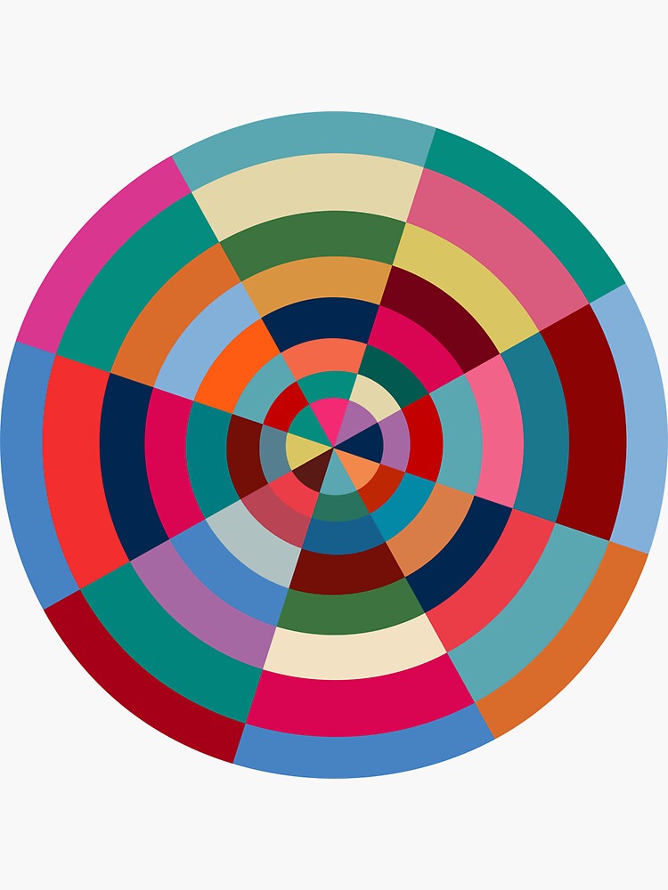 "Pop Art Color Wheel" Sticker by Texterns | Redbubble