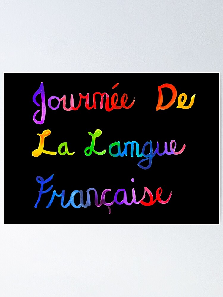 "Hand Lettered International French Language Day Manuscrite Journee De ...