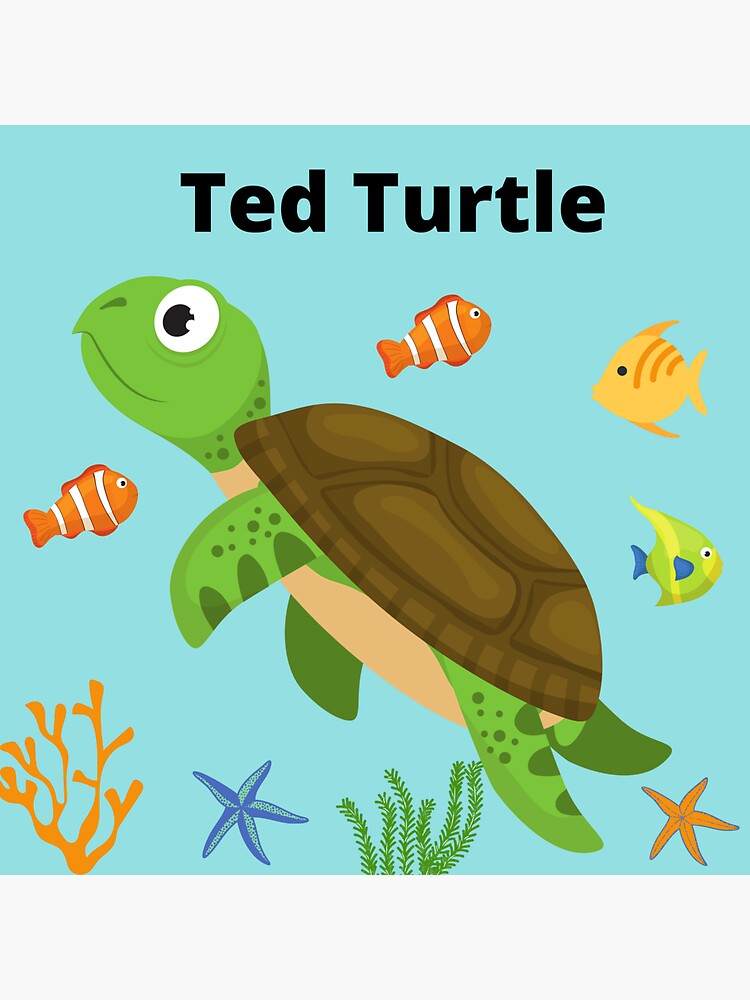 "Ted Turtle Ocean Swim in Hawaii" Sticker for Sale by LGMmugsdesign ...