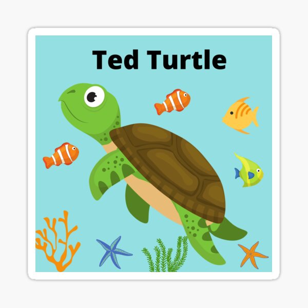 "Ted Turtle Ocean Swim in Hawaii" Sticker for Sale by LGMmugsdesign ...