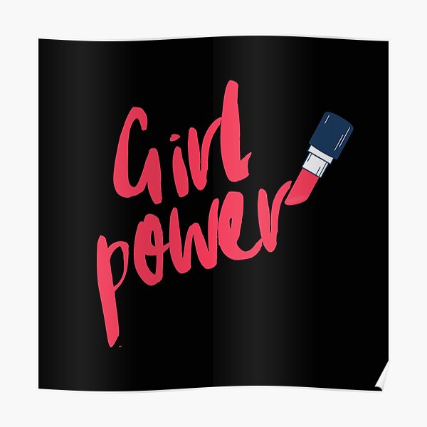 "Vintage Girl Power Typography with illustration" Poster for Sale by ...