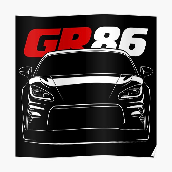 "GR86 Silhouette" Poster for Sale by MivecPower | Redbubble