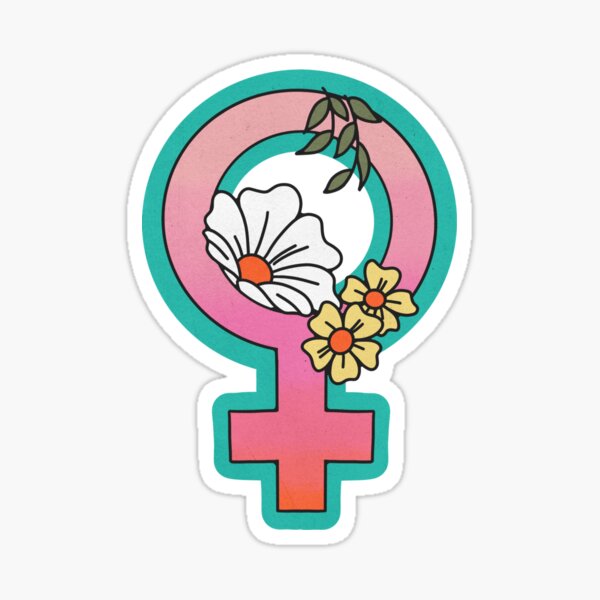 "Retro Female Symbol" Sticker for Sale by happyhippyheart | Redbubble