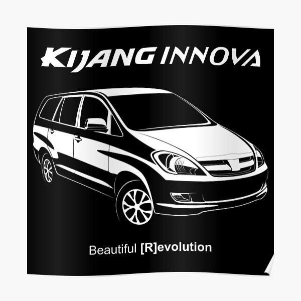 "Kijang Innova Silhouette" Poster for Sale by MivecPower | Redbubble