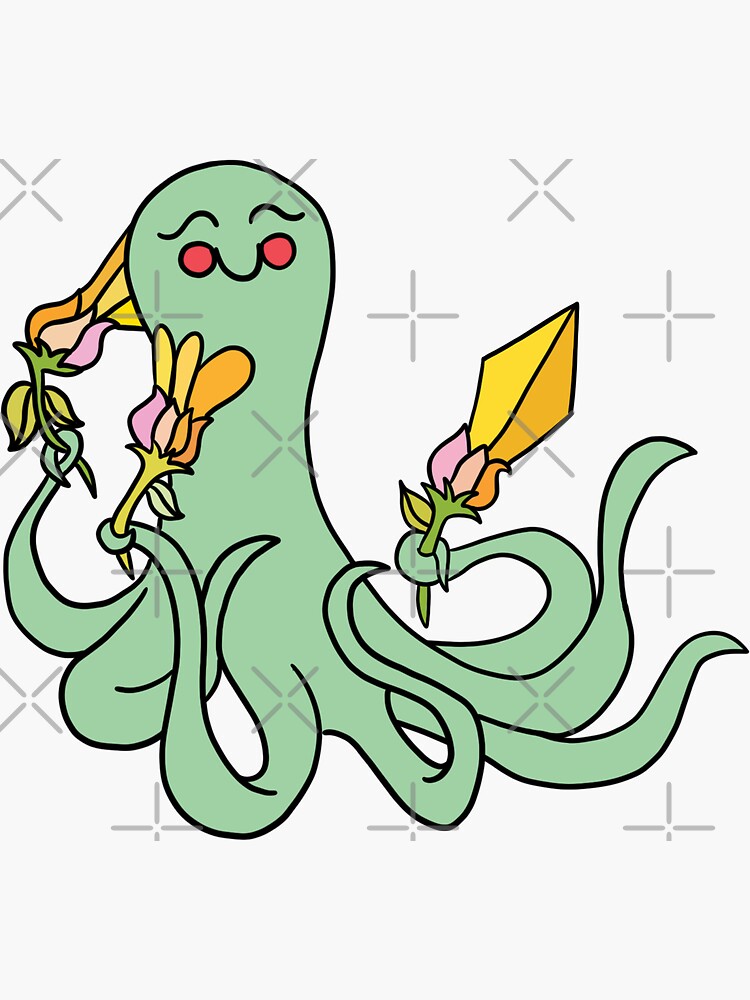 "Pleasing Shroom Bloom - Octopus" Sticker by thelesserknown | Redbubble