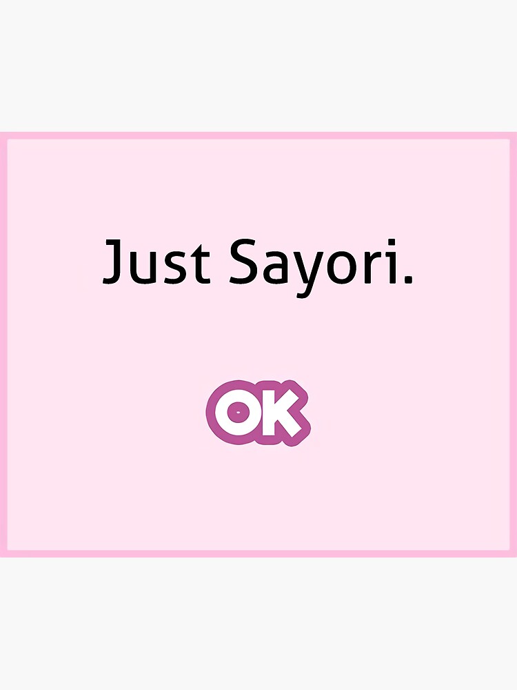 "Just Sayori - DDLC - Doki Doki Literature Club! " Sticker for Sale by ...