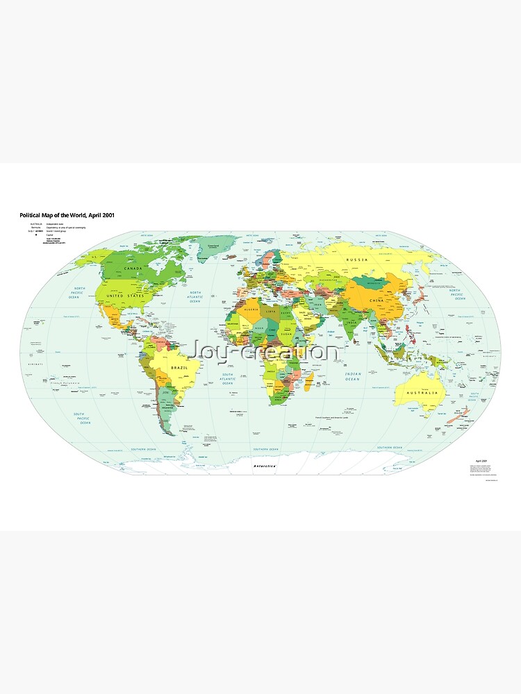 "Political Map of the World 2001" Art Print by Joy-creation | Redbubble