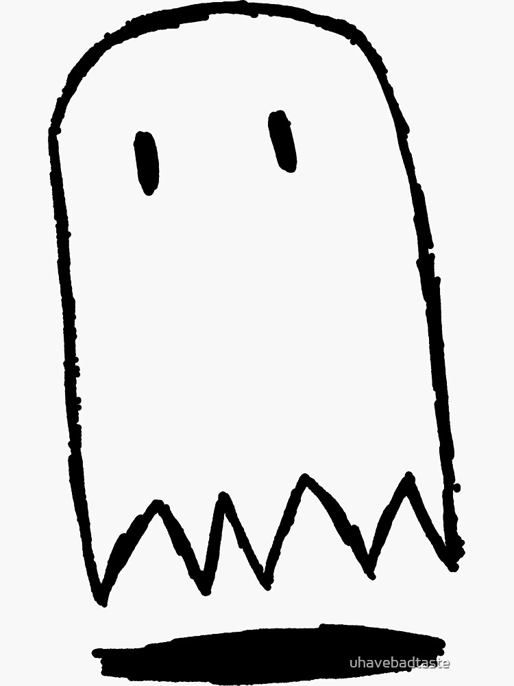"Tiny Ghost" Sticker for Sale by uhavebadtaste | Redbubble