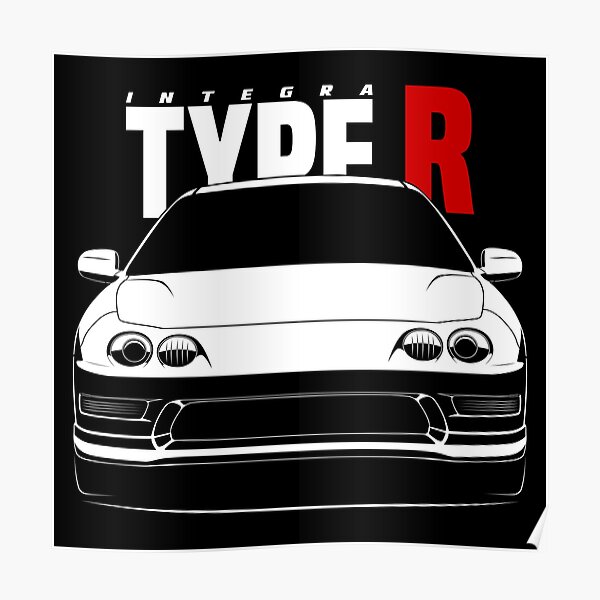 "Integra DC2 Silhouette" Poster for Sale by MivecPower | Redbubble