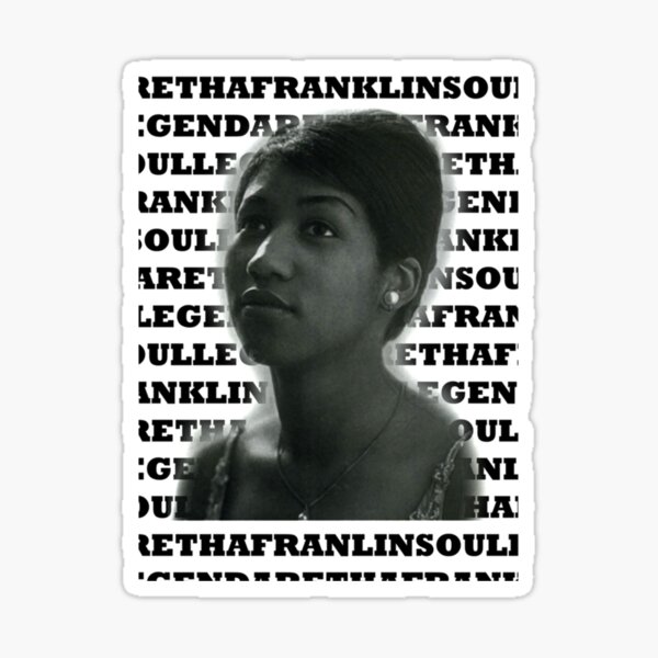 "Aretha Franklin Soul Legend " Sticker for Sale by Iconizle | Redbubble