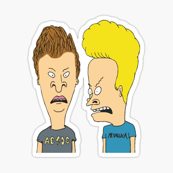 "Beavis and Butt-Head" Sticker for Sale by BlackDerOp | Redbubble